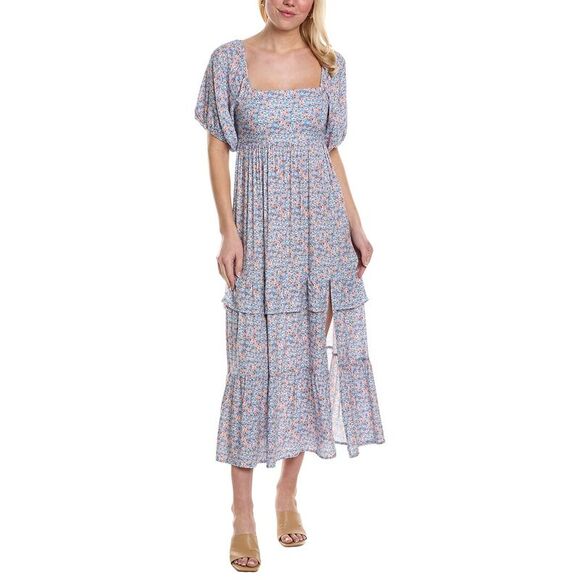 saltwater LUXE | Dresses | Saltwater Luxe Puff Sleeve Maxi Dress | Poshmark